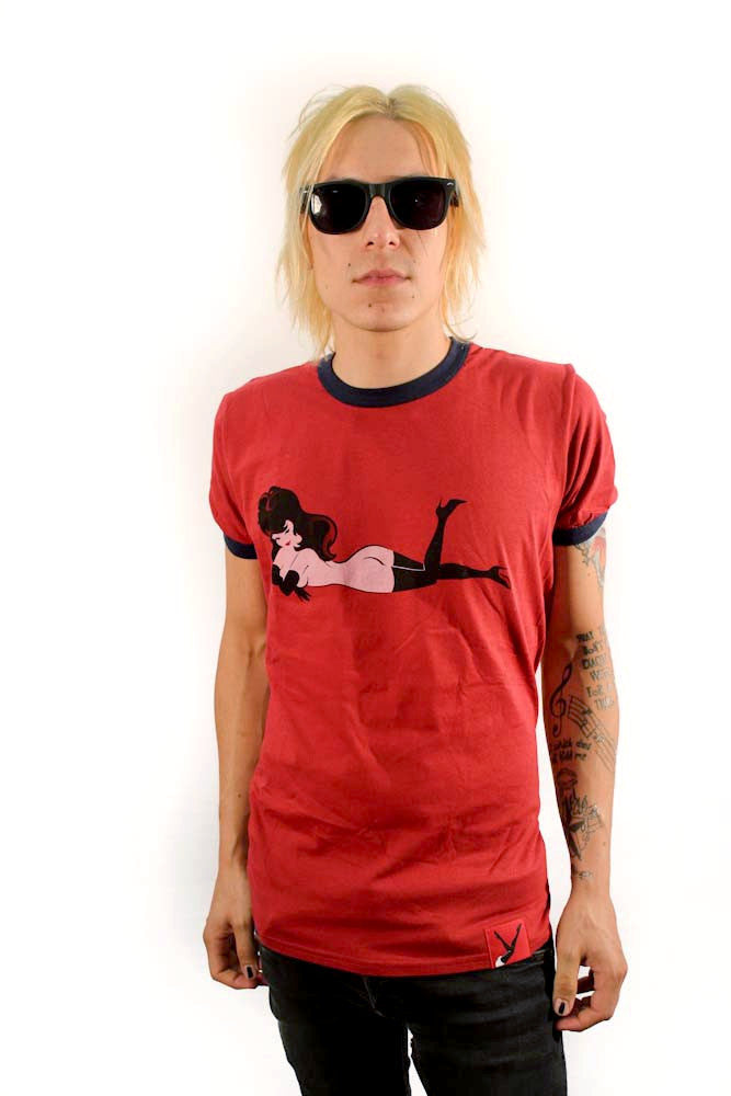 Femlin Men's Ringer Crew Neck Tee, Full Color Lay Down – FEMLIN